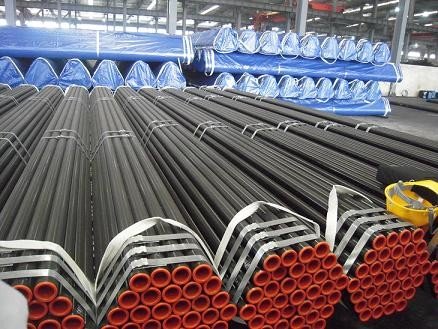 API 5L GR.A, Gr. B, X42, X46, X52, X80 Carbon Steel Seamless Pipes, Black Painting, BWE/PE