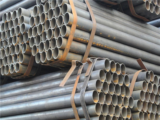 SS41 A36 A35 ERW Welded Steel Pipe 6 Inch / Thick Wall Round Steel Tube