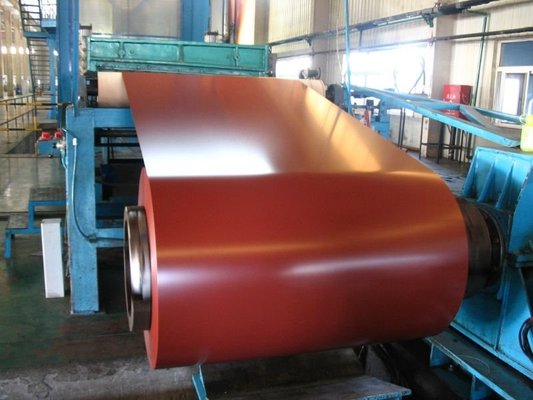高力鋼板 prepainted Galvalume の鋼鉄コイル DIN 1250mm の幅は上のペンキのコーティング 15 ミクロンの巻きます