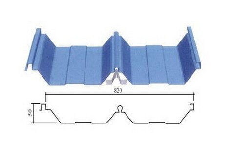 820mm Width Colored Zinc Corrugated Steel Sheet for Big Span Construction