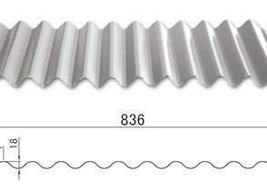 プレコート 鋼鉄波形の屋根パネル/シートに絶縁しました 836mm、0.2 - 0.6mm を電流を通しました