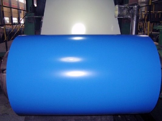 塗られた赤く/青色は SPCC SPCH DX51D Q195、750mm-1250mm の電流を通された鋼鉄コイルを プレコート
