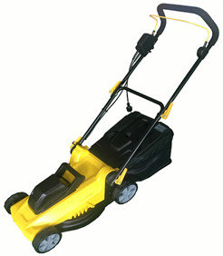 Yellow Color Electric Start Lawn Mower Mechinary Brack Belt Drive High Efficiency