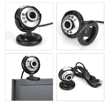 640*480p  6 LED Night vision webcam PC camera USB 2.0 pc driverless