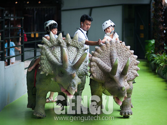 Triceratops Walking Ride Lifelike Animatronic Dinosaur