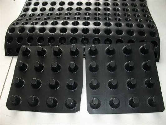 Dimpled Drainage Foundation Waterproofing Membrane For Walls HDPE Material