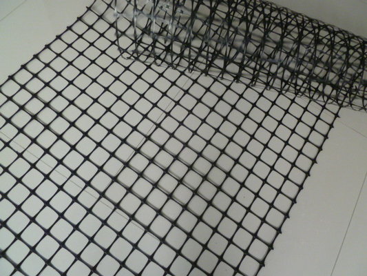 ASTM Standard 10KN/M Geosynthetic Materials , Exturded Pp Biaxial Geogrid