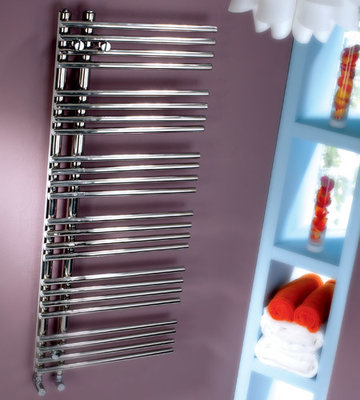 Bathroom Heated Towel Radiator With Towel Rail Stainless Steel Polished