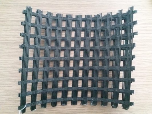 20Kn - 600Kn Asphalt Reinforcement Geogrid For Driveways Black Color