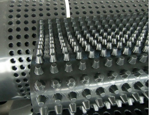 Transparent Color HDPE Dimpled Drainage Board , High Strength Foundation Drainage Panels