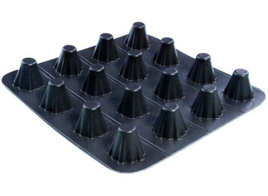 Transparent Color HDPE Dimpled Drainage Board , High Strength Foundation Drainage Panels