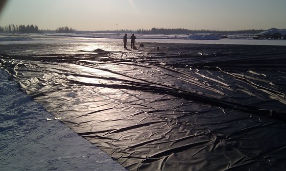 Geomembrane Polyethylene Pond Liner , Low Elongation Large Pond Liners 
