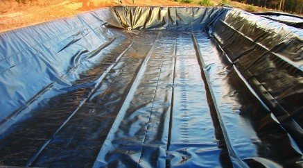 Smooth / Textured rectangular Geomembrane Pond Liner  0.08mm - 2.5mm Thickness