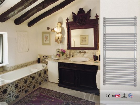 Hydronic Heated Towel Radiator Rack For Bathrooms Stainless Steel 304 Polished