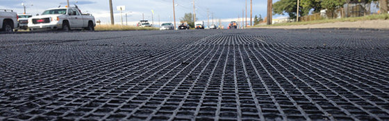 High Tensile Strength Geogrids In Pavement Construction , Geogrid Reinforcing Fabric