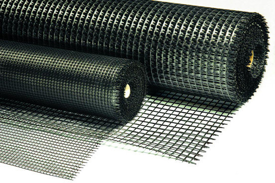PVC Coated Fibreglass Pavement Reinforcement Geogrid Excellent UV Resistance