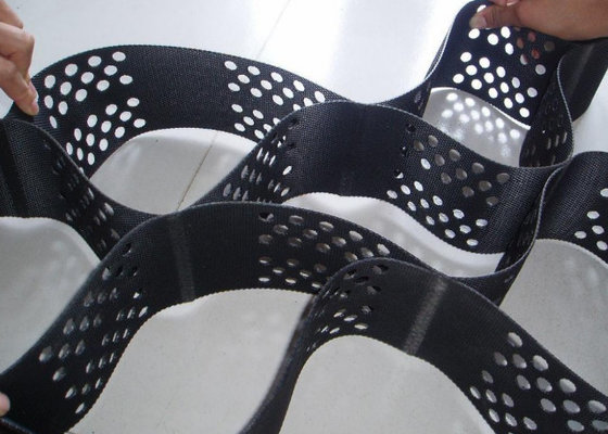 1.5mm Sheet Plastic / HDPE Textured Perforated Geocell Geonet Geoweb Wall