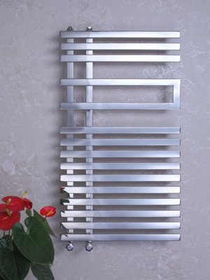Hot Water Brushed / Polished Heated Towel Wamer Stainless Steel 304 Flat Tube