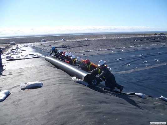 High Density Polyethylene Geomembrane Pond Liner High Tearing Resistance