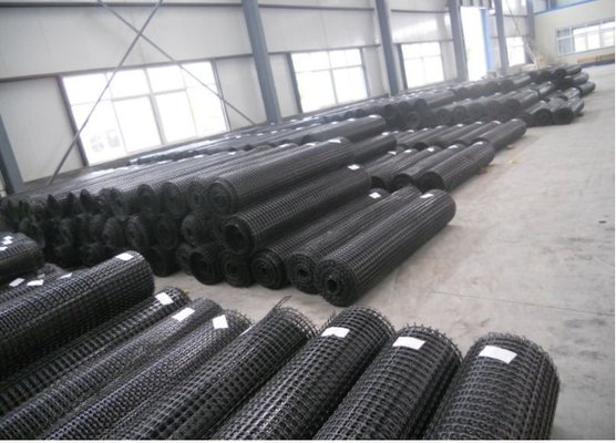 Asphalt Reinforcement / Retaining Wall Geogrid Corrosion Resistant Anti Aging