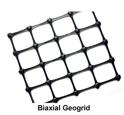 Asphalt Reinforcement / Retaining Wall Geogrid Corrosion Resistant Anti Aging