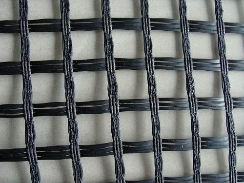 Biaxial Warp Knitted Fibreglass Pavement Reinforcement Geogrid Width 1 ~ 6m