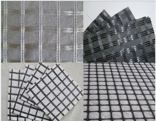 Warp Knitted Revetment Polyester Composite Geotextile , 100KN Ground Stabilization Fabric