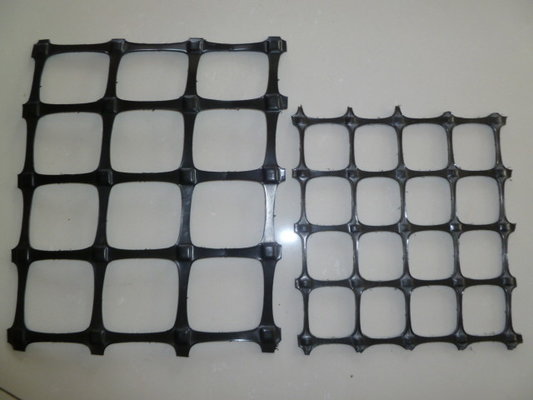 Stable Elongation Black Reinforced Retaining Wall 30kn/M PP Biaxial Geogrid