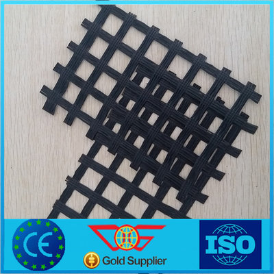 Agriculture Poly Grid Warp Knitted Polyester Geogrid Of Biaxial / Uniaxial 30 - 200 Kn