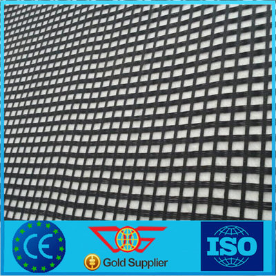 Pvc Coated Polyester / PET Biaxial Geogrid Composite With Non - Woven Geofabric