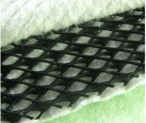White Color Geocomposite Drainage System Net With Two Sides Non - Woven Geotextile