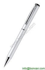 China silver metal gift pen, twist silver metal ball pen supplier