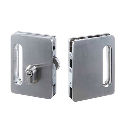 304 Stainless Glass Door Lock Double Opening With Claw Type Dead Bolt LGDL-1