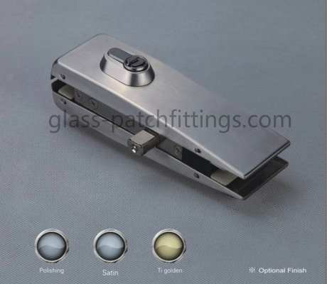 High Security Computer Keys Corner Patch Lock , Glass Door Accessories With Strike Plate