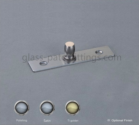 Wooden Door Top Frameless Glass Door Hardware Pivot With 2 Holes SSS Finish
