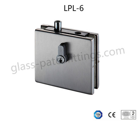 Centre Patch Lock Frameless Glass Door Patch Fittings Punching Processed With Strike Box