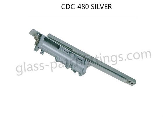 Silver Finish Spring Loaded Door Closer , Hold Open Door Closer Long Lifetime