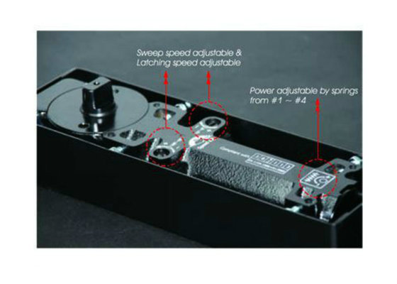Narrow Design Floor Spring Hinge Max Gate Width 750 - 1100mm Low Temp Resistant