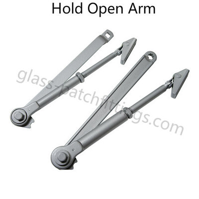 Hold Open Arm Door Closer Accessories Adjusted Closing Speed Silver Color