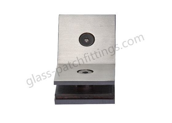 SSS Finish Shower Door Hinges Glass To Glass Straight Shape Door Fixed Clamp