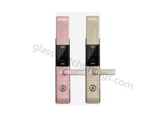 Solid Copper Home Fingerprint Lock , Smart Card Door Lock Virtual Bit Password