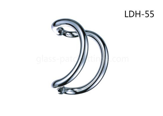 Semi Circle Shaped Glass Door Pull Handles Utilizing In 8 - 12mm Wooden Door