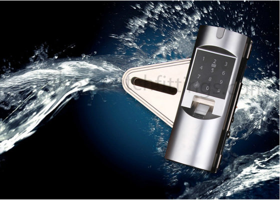 Touch Screen Smart Glass Door Lock Silver Color 4PCS AA Battery Power Supply