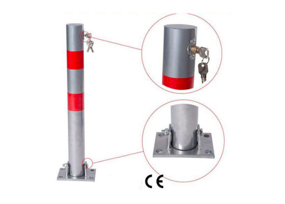 Manual Parking Lot Barriers , Car Parking Device High Reflective Stripes