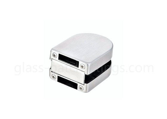 Stainless Steel Cover Glass Door Hinges And Locks Semi Round Shaped With Strike Box
