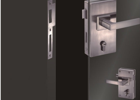 Anti Corrosion Glass Door Lock SUS 304 / 316 With Latch Bolt Strike Plate