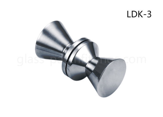 Polishing Surface Shower Door Knobs , Stainless Steel Patch Fittings Reliable Safety