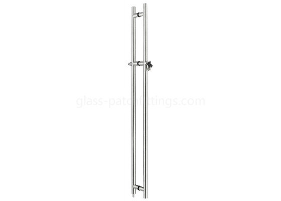 Widely Used Superior Quality Polished Stainless Steel Glass Door Handle With Lock