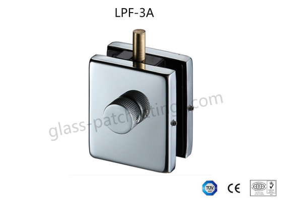 Strike Plate Thumb Turn Lock , Frameless Glass Door Locks Dead Bolt Projection 10mm