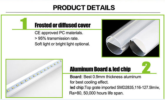 SMD 4Ft LED Tube 20W Epistar Chip Isolated Driver 2835 Indoor  Lamp